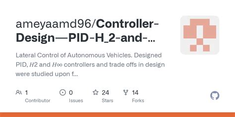 GitHub Ameyaamd Controller Design PID H And H Infinity Lateral Control Of Autonomous