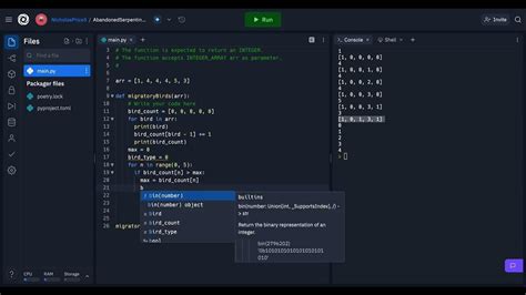 hackerrank migratory birds python solution youtube