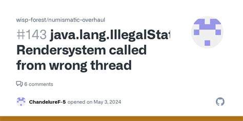 Java Lang IllegalStateException Rendersystem Called From Wrong Thread Issue Wisp