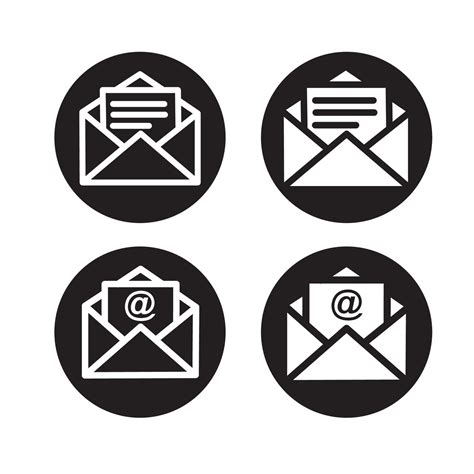 Outline Email Icon Isolated On Grey Background Open Envelope Pictogram
