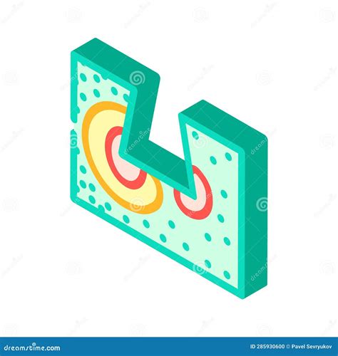 Finite Element Analysis Mechanical Engineer Isometric Icon Vector Illustration Stock