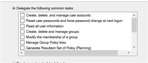 Delegation Control Wizard Powershell Values Microsoft Qanda