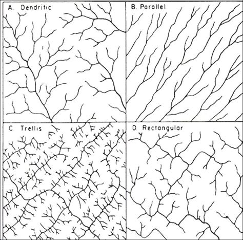 Petroleum And Geology Drainage System In Geomorphology
