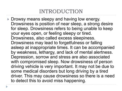 Drowsy Driver Detection Ppt