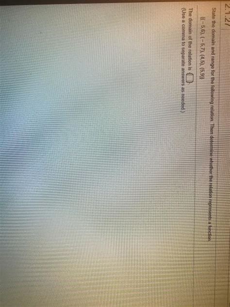 solved state the domain and range for the following
