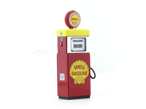 Shell Gasoline 118 Greenlight Fuel Gas Pump Miniature Scale Model