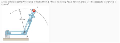Solved A Robot Arm Moves So That Ptravels In A Circle About Chegg