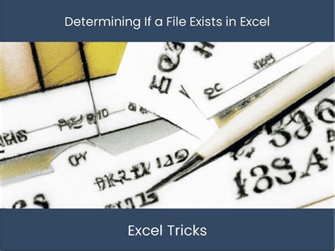 does excel file exist find out