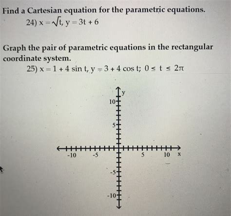Solved Find A Cartesian Equation For The Parametric Chegg