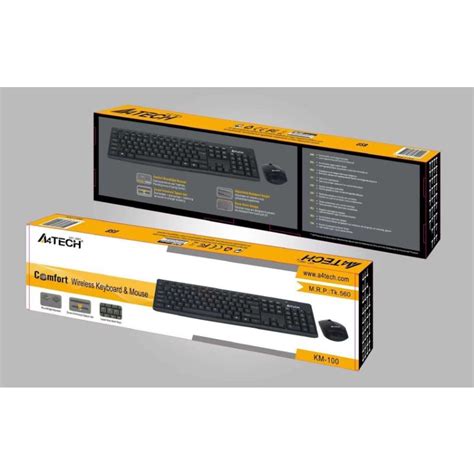 A4tech Km100 Wireless Keyboard With Mouse Shopee Philippines