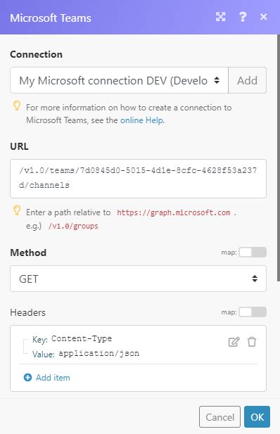 Microsoft Teams Action Flow