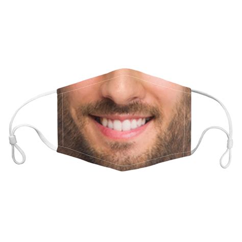 Custom Smiling Mouth Mask Personalized Mask Gousvip