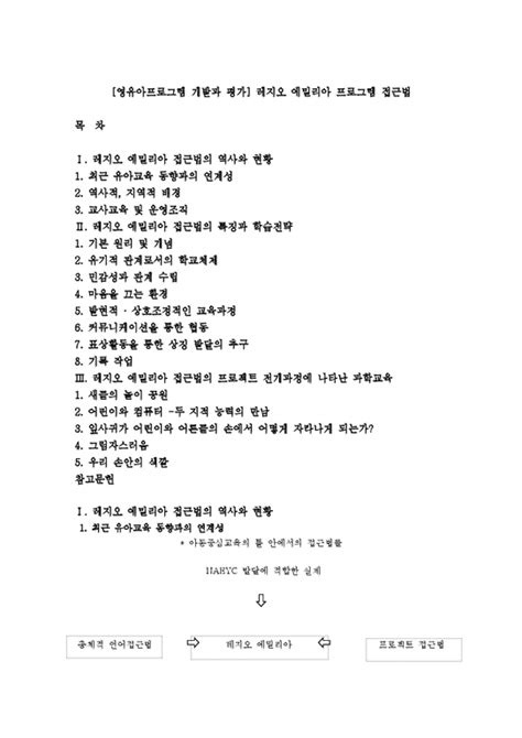 영유아프로그램 개발과 평가 레지오 에밀리아 프로그램 접근법 사회과학