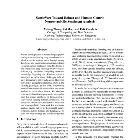 Senticvec Toward Robust And Human Centric Neurosymbolic Sentiment