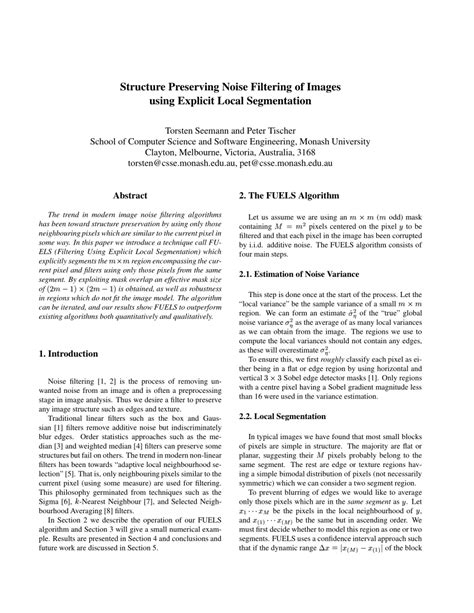 Pdf Structure Preserving Noise Filtering Of Images Using Explicit