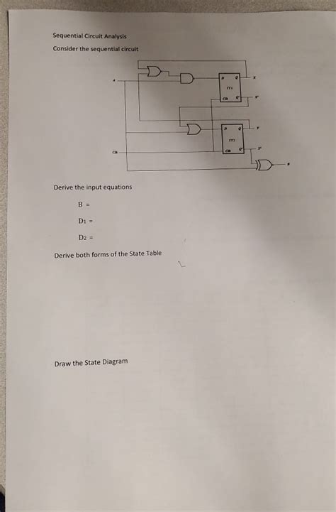 solved sequential circuit analysis consider the sequential