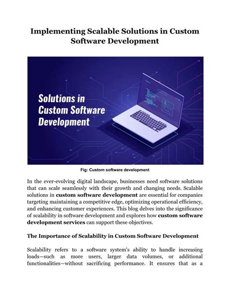 Ppt Implementing Scalable Solutions In Custom Software Development Powerpoint Presentation