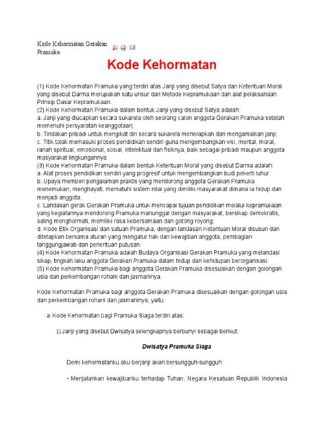 Kode Kehormatan Gerakan Pramuka Pdf
