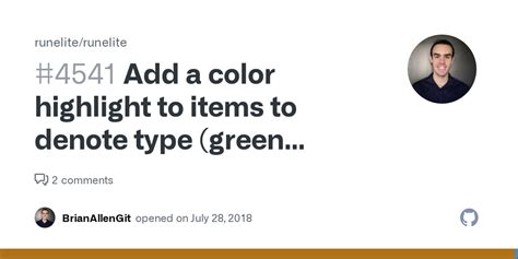 add a color highlight to items to denote type green highlight around