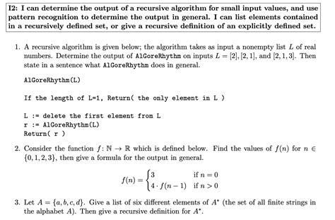 12 i can determine the output of a recursive