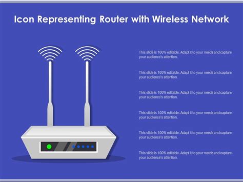 Icon Representing Router With Wireless Network Presentation Graphics Presentation Powerpoint