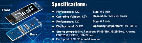 Amazon Com 5 Pieces I2C Display Module 0 91 Inch I2C OLED Display Module I2C OLED Screen Driver