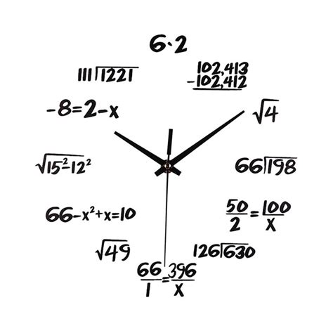 Home Wall Clock Silent Math Equations Polytechnic Grandado