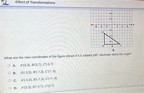 Solved Effect Of Transformations What Are The New Coordinates Of The