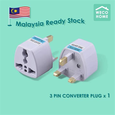 𝗠𝗬 𝗨𝗞 𝗨𝗦 𝗘𝗨 𝗖𝗡 》 Universal 3 Pin Adapter Plug Malaysia China British