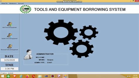 Tools And Equipment Borrowing Systempart 1 Youtube