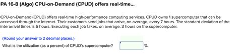 Solved PA 16-8 (Algo) CPU-on-Demand (CPUD) offers | Chegg.com