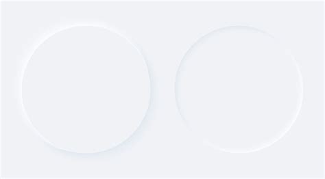 밝은 흰색 그라데이션 버튼 배경에 인터넷 기호입니다 신경 모픽 효과 아이콘입니다 트렌디 한 부드러운 3d 스타일의 모양의 모습 원 타원 누름 버튼에 대한 스톡 벡터 아트 및