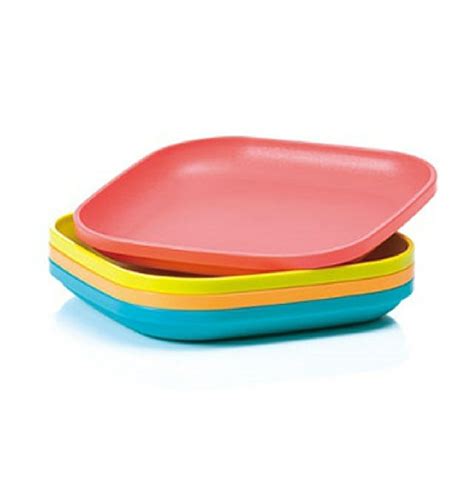 타파웨어 런천 플레이트 4p 파스텔 플라스틱접시 플레이팅접시 파티플레이트 간식접시 서빙접시 티몬