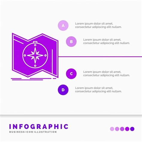 Direction Explore Map Navigate Navigation Infographics Templ Adventure