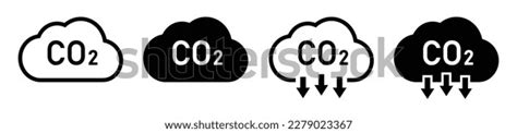 Co2 Emission Cloud Icon Vector Illustration Stock Vector Royalty Free