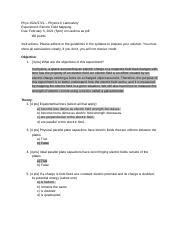 Electric Field Mapping Docx Phys L L Physics II Laboratory Experiment Electric