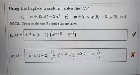 solved using the laplace transform solve the ivp