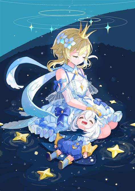 Lumine And Paimon Genshin Impact Drawn By Yutukicom Danbooru