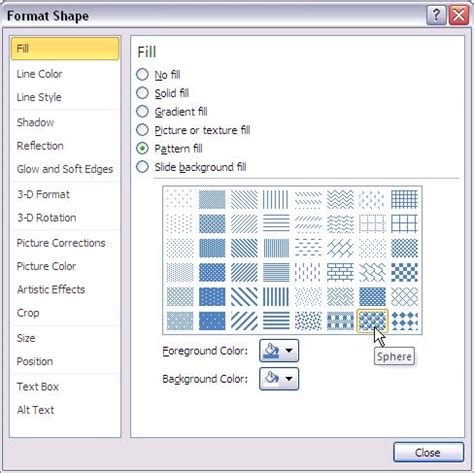 Add Pattern Fills To Shapes In PowerPoint For Windows