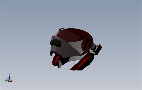 摩托车头盔2solidworks 2016模型图纸免费下载 懒石网