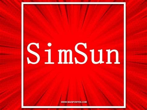 Simsun Free Font Download