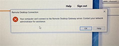 Your Computer Cant Connect To The Remote Desktop Gateway Server The