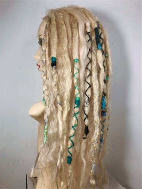 Dreadlock Wig Weave Bleach Blonde Braided Lace Front Crochet Etsy Uk
