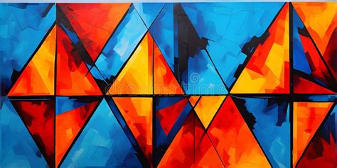 Illustration Of Abstract Art Composed Of Overlapping Triangles Stock Illustration Illustration