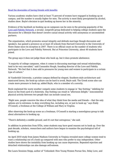 No Hooking Up No Sex For Some Coeds PDF