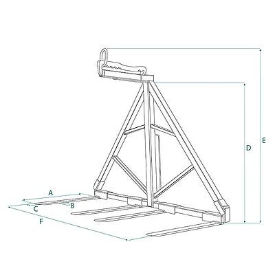 Manual Balancing Crane Fork Equipped With 4 Forks Boscaro Italia