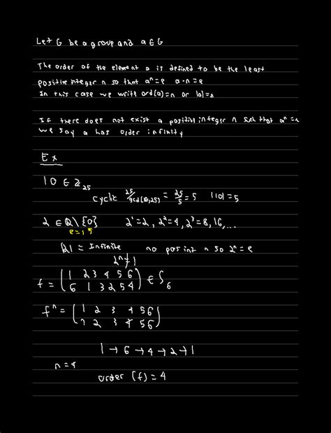 Orders Of Elements In A Group Abstract Algebra Let Be A Group And A EG The Order Of The
