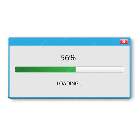 Ui 및 Ux 디자인을위한 로딩 바 벡터 일러스트 레이 션 프리미엄 벡터