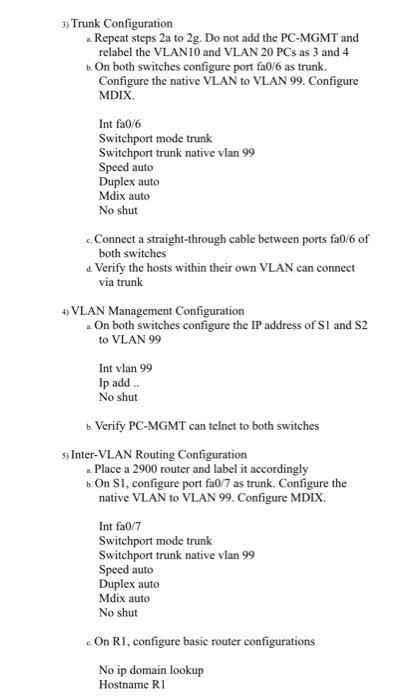 Solved Week 3 VLANs And Inter VLAN Routing Subnetting With Chegg Com
