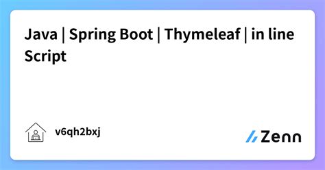 Java Spring Boot Thymeleaf In Line Script